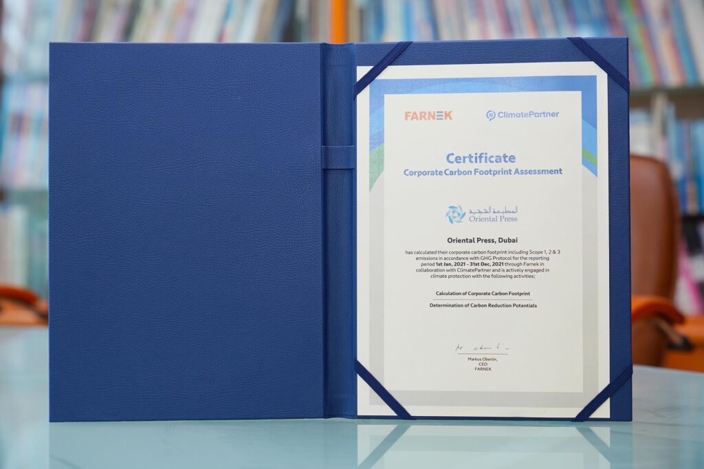 Farnek completes carbon footprint assessment of UAE printer